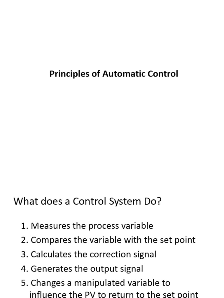2 Principles of Automatic Control | PDF | Control Theory | Instrumentation