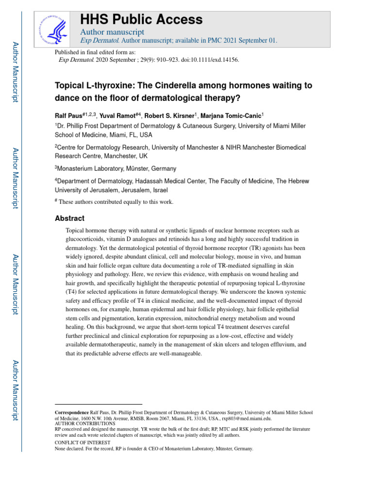 Nihms 1631420 | PDF | Clock | Thyroid Stimulating Hormone