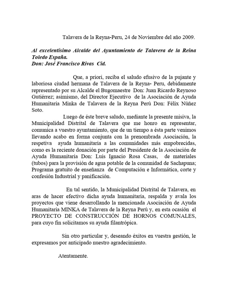 Carta de Agrad. Irma Alarcón | PDF