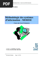 Méthodes MERISE: Cours et Exercices | PDF | Entité | Informatique