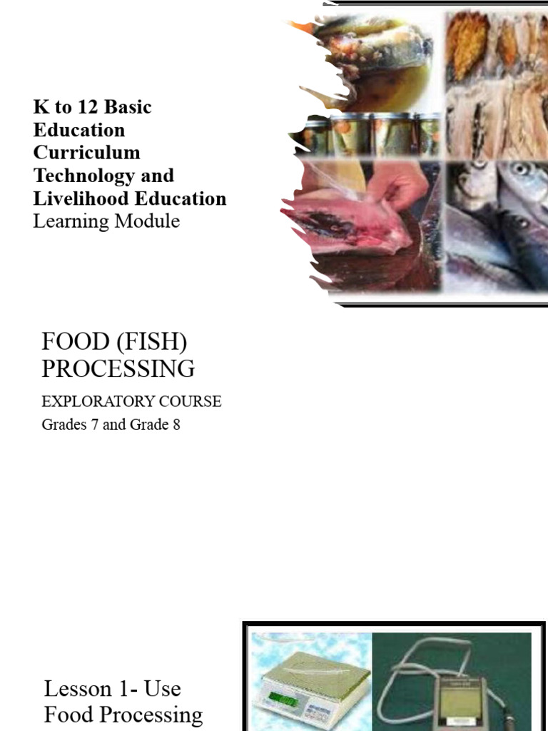 Food Processing Module G7-G8 - Lesson 1 - LO1 | PDF | Tools | Disinfectant