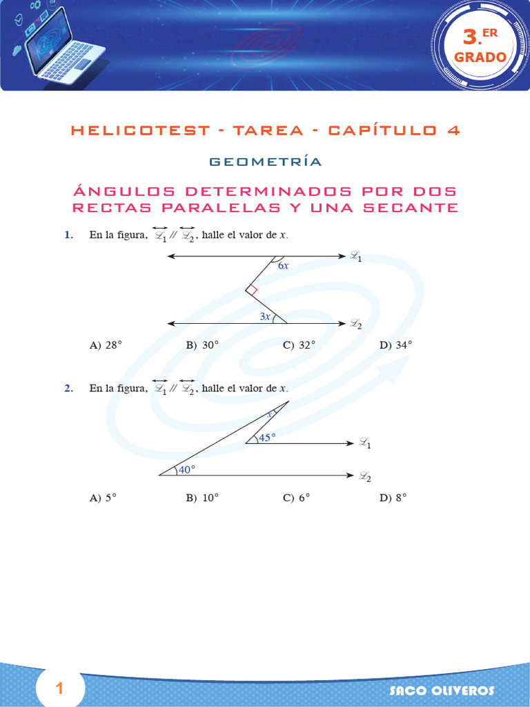 3 Geom 3° Cap4 Preg Tarea 24 | PDF | Geometría | Geometria clasica