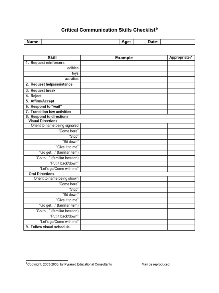 Critical Communication Skills | PDF