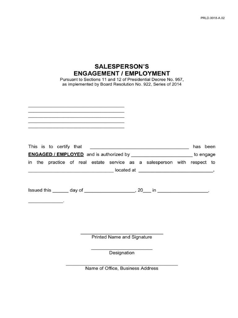 DHSUD Broker's Letter of Engagement | PDF DHSUD Broker's Letter of Engagement | PDF