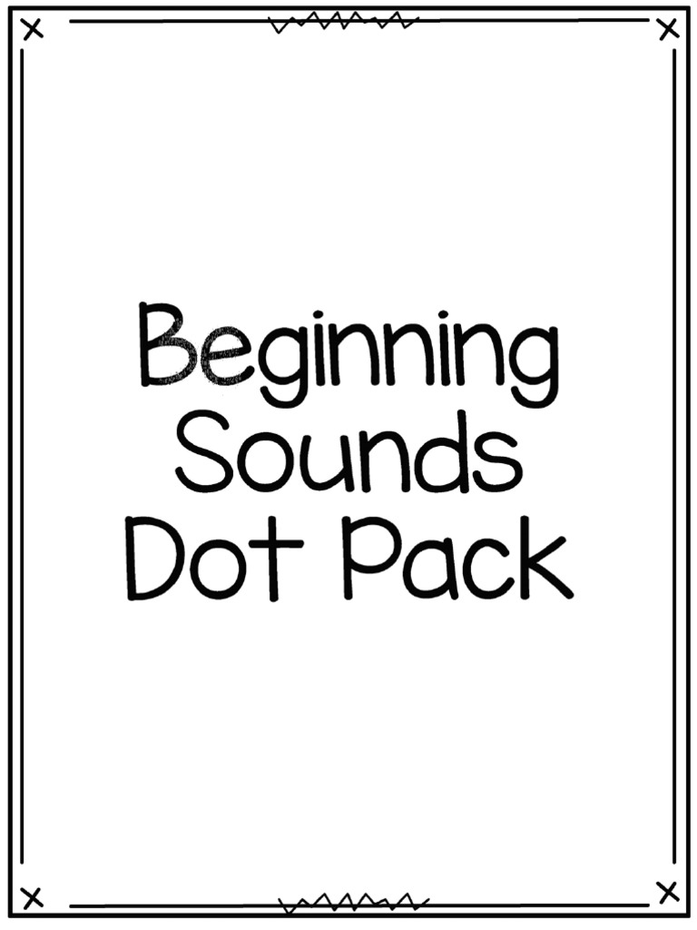 Beginning Sounds Dot Pack A | PDF