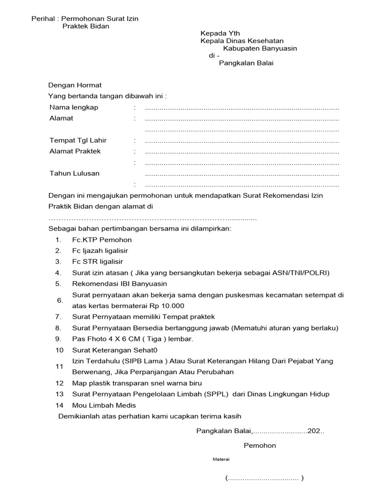 Blangko Bidan Mandiri.2023 | PDF