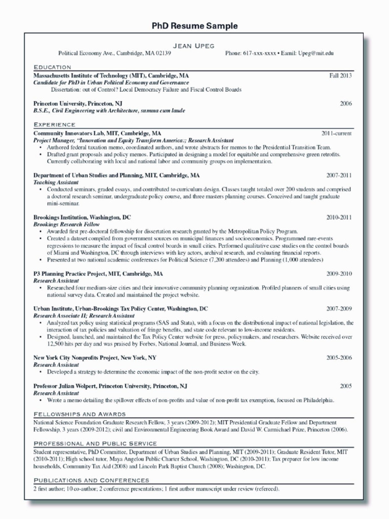 Resumen CV Sample | PDF
