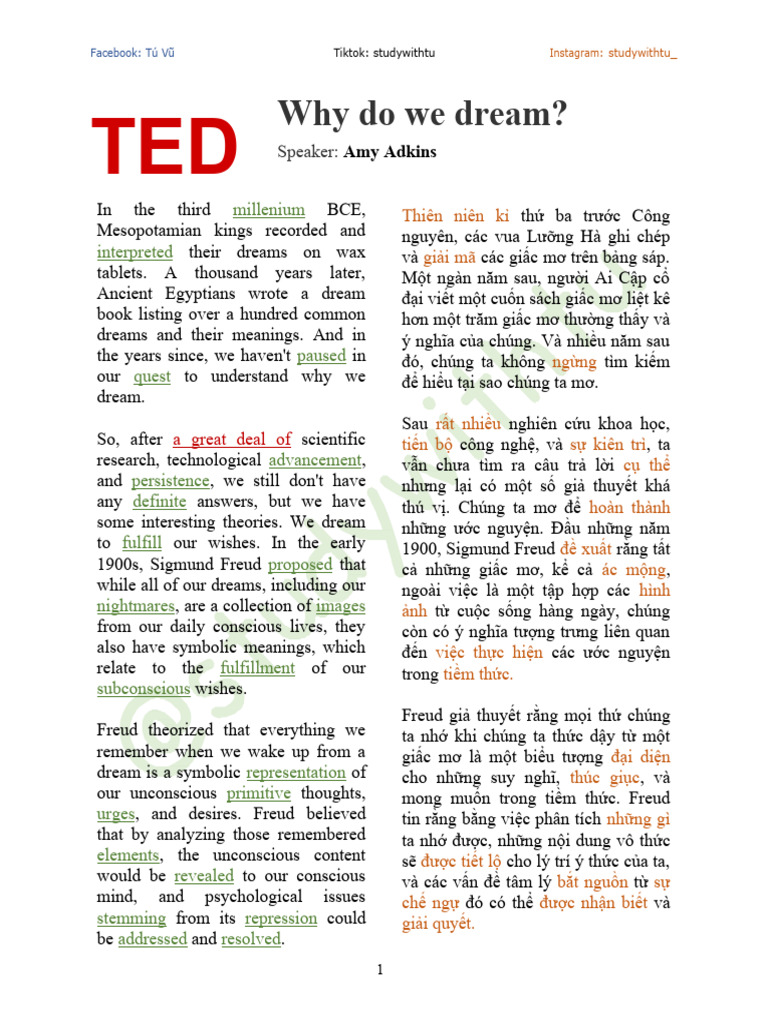 Why Do We Dream | PDF