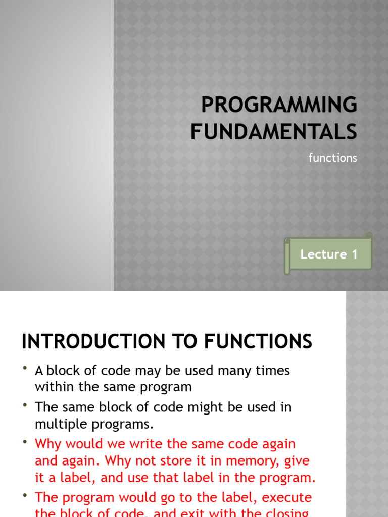 User Defined Functions | PDF | Parameter (Computer Programming) | Computing