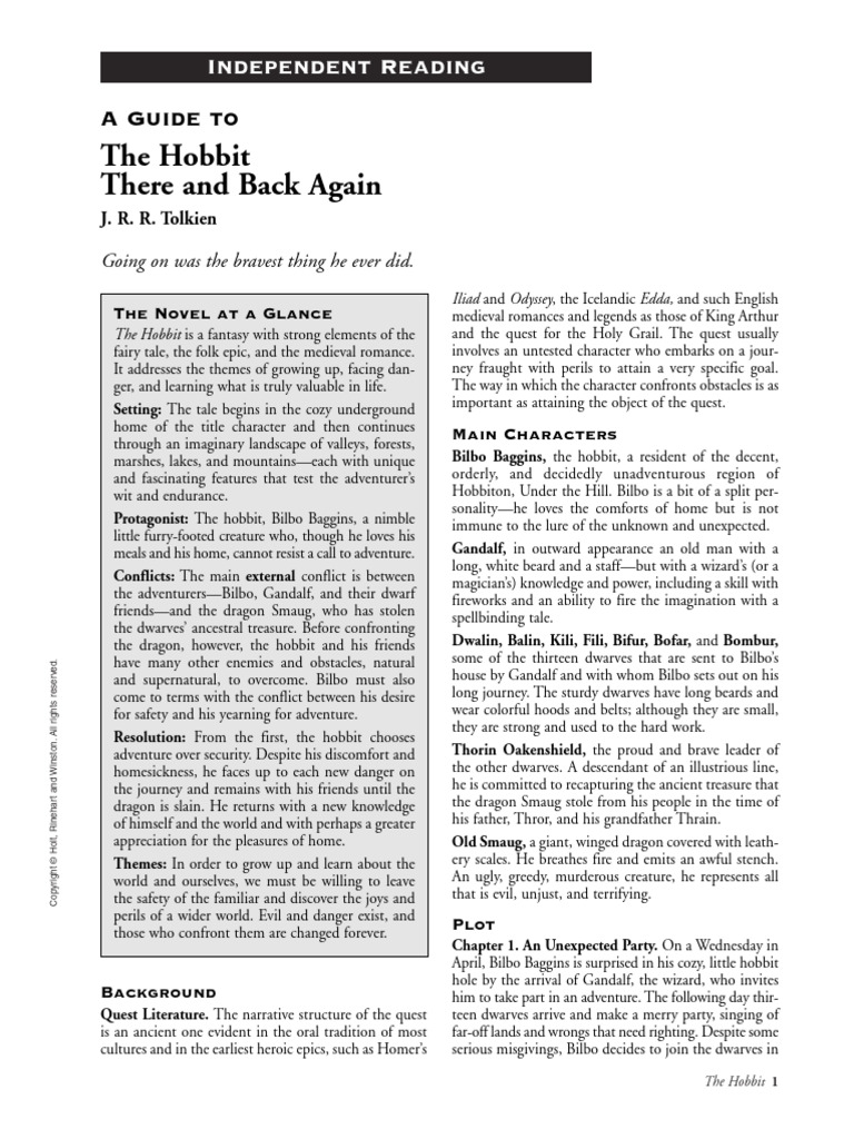 Hobbitt Guide | PDF | Bilbo Baggins | The Hobbit