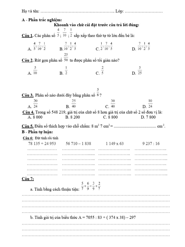 De On Tap Cuoi HKII LY2024 | PDF