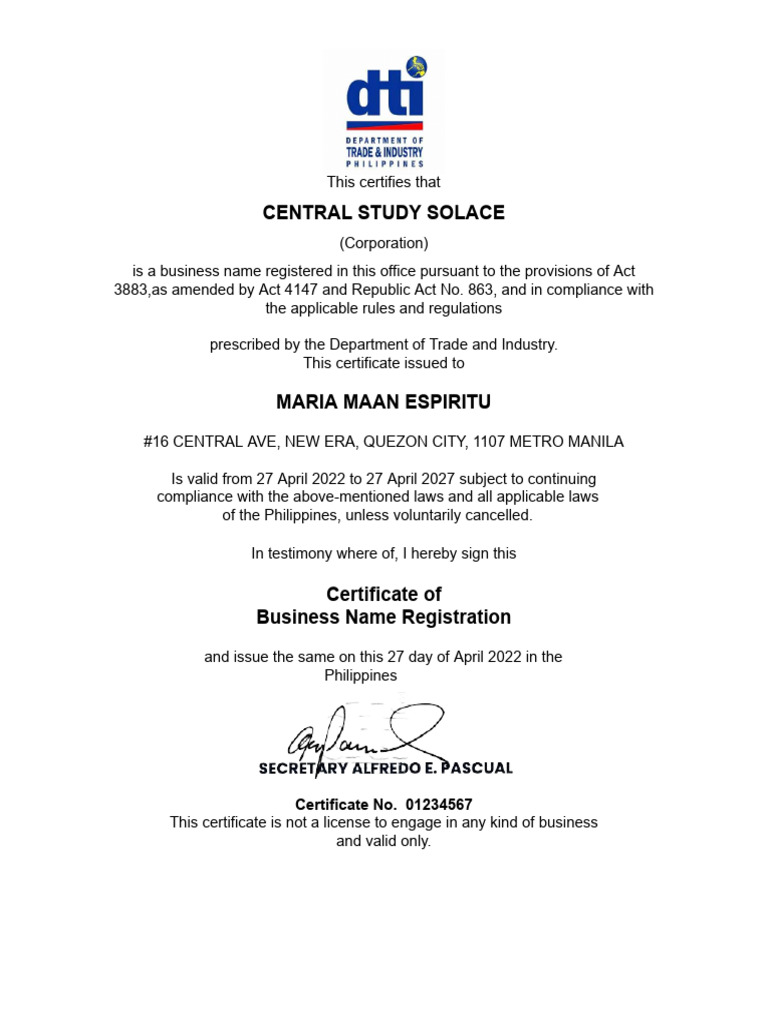 DTI & PERMIT (1) | PDF