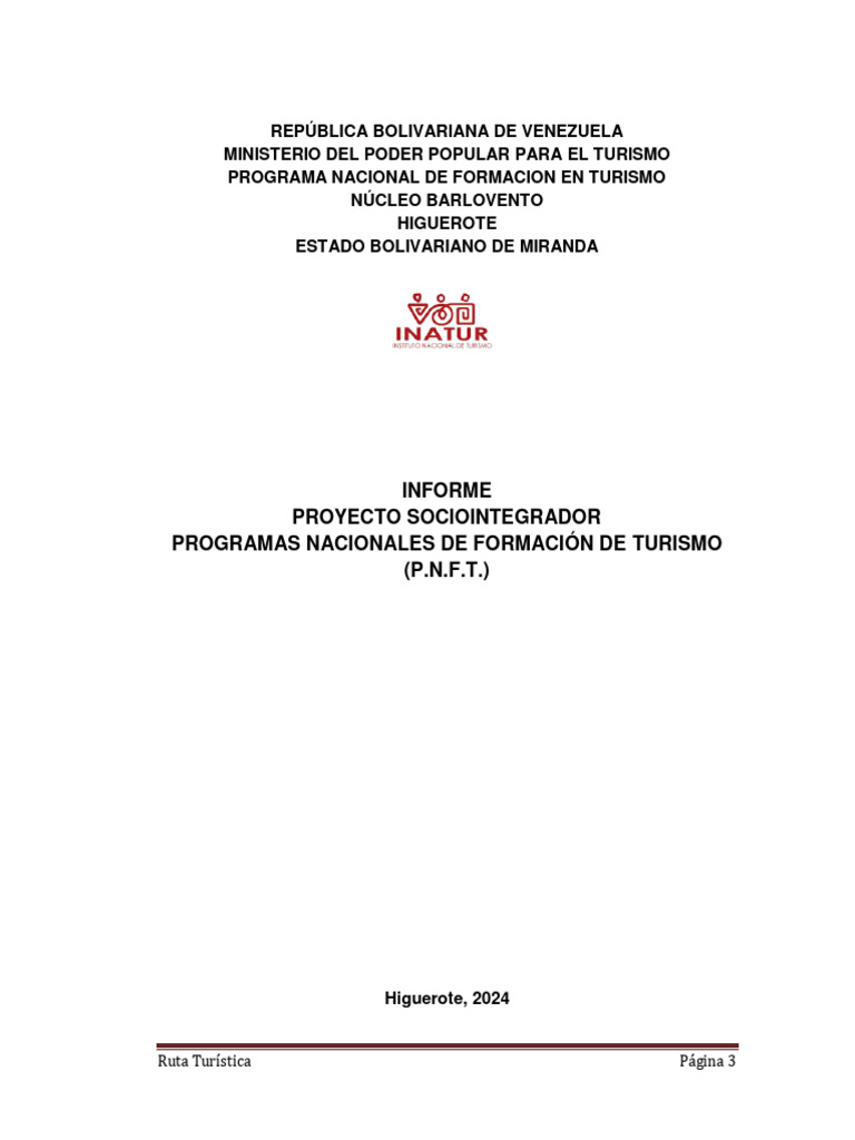 Proyecto Definitivo Arelis de Abreu Turismo | PDF | Política | Ciencia y matemáticas