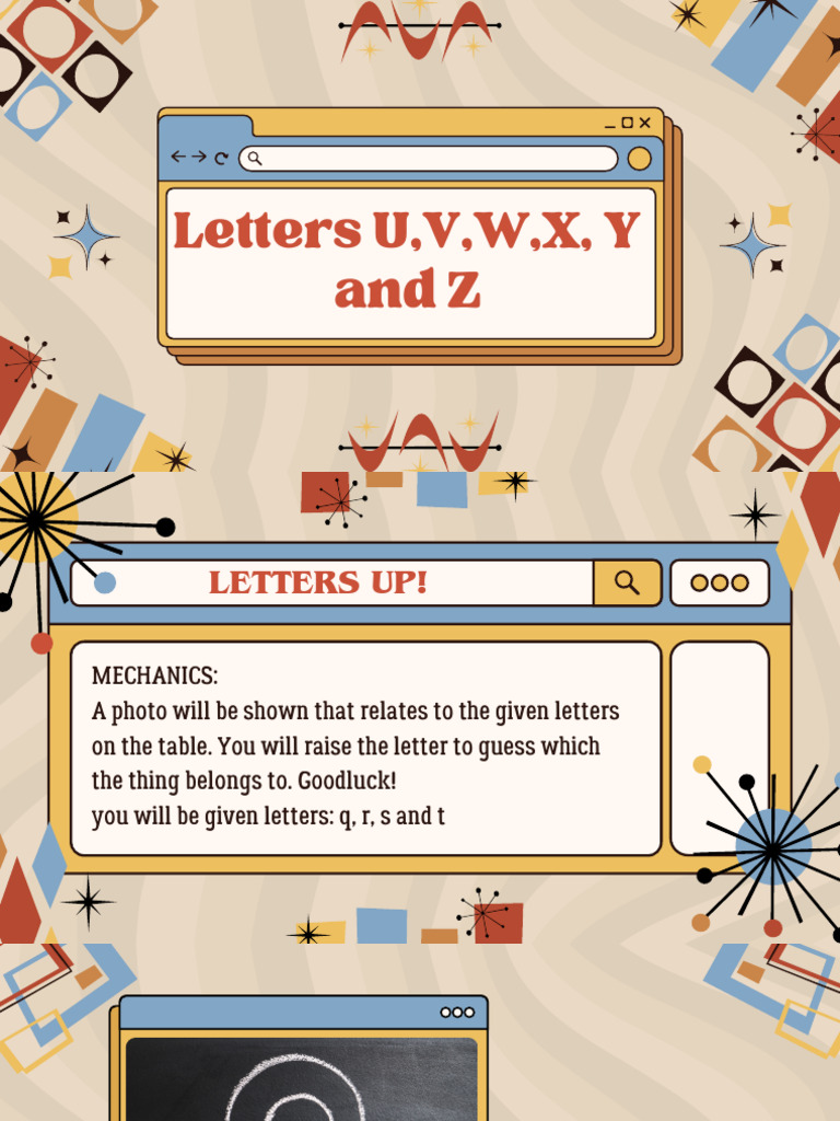 Letters U to Z Learning Activity | PDF | Language Arts & Discipline