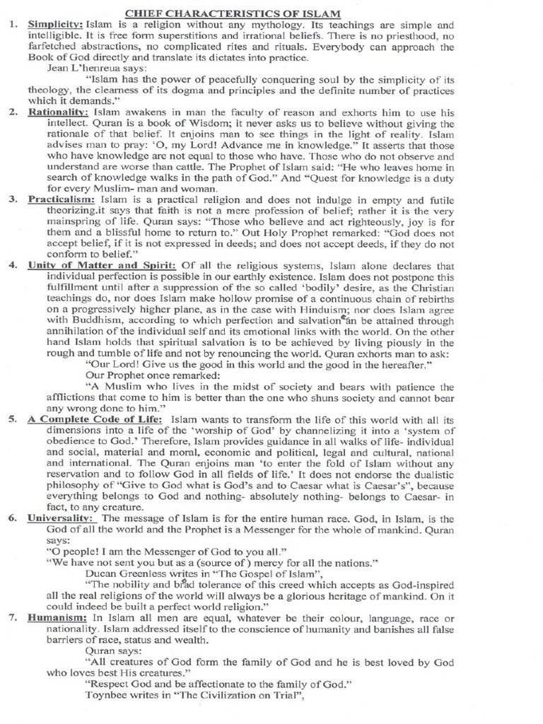 Css Islamiyat Notes | PDF