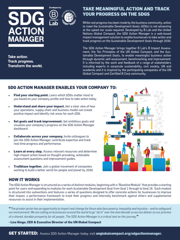 SDG Action Manager Brochure Final | PDF | Sustainability | Economies