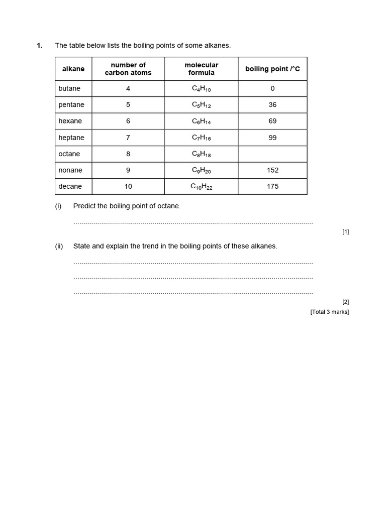 Fundamentals of Organic Chemistry Worksheet-1 | PDF | Alkane | Alkene