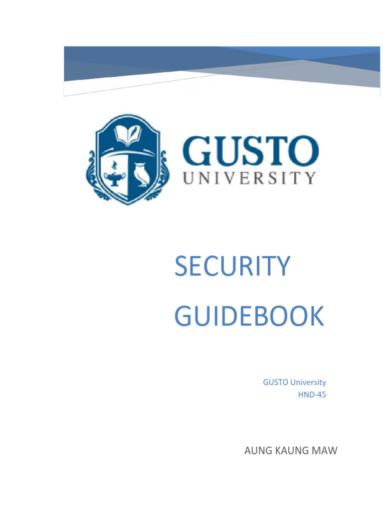 Security Assignment1 Guide Book | Download Free PDF | Information Security | Computer Security