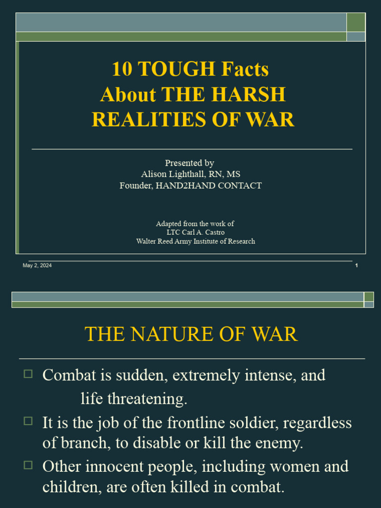 Harsh Realities of War: 10 Tough Facts | PDF | Stress (Biology ...