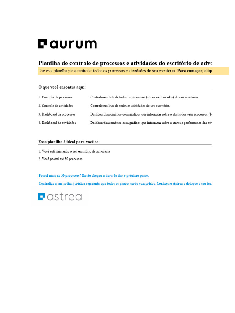 Planilha de Controle de Processos Jurídicos | PDF | Advogado | Justiça
