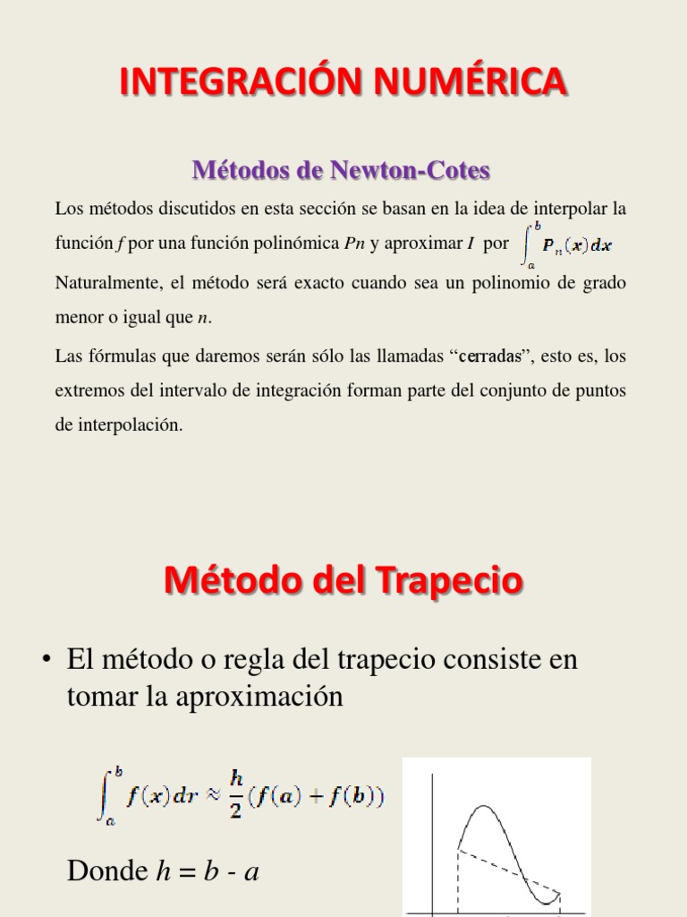 Método Del Trapecio | PDF | Análisis numérico | Algoritmos