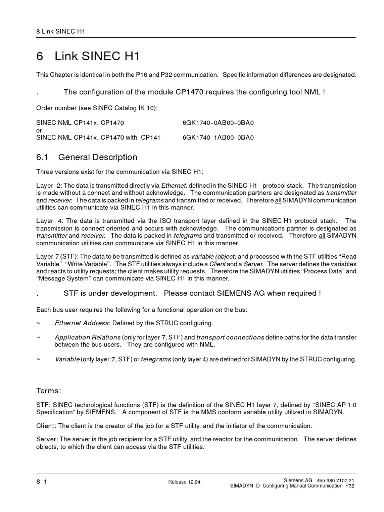 Sinec h1 | Download Free PDF | Osi Model | Server (Computing)