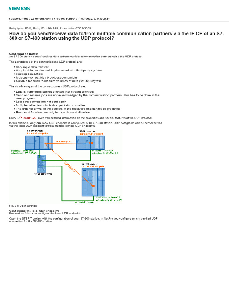 How Do You Send - Receive Data To - From Multiple Communication Partners Via The IE CP ... - ID ...