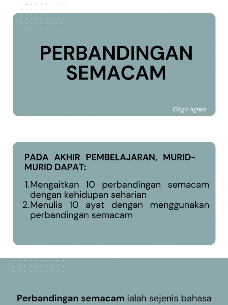 Perbandingan Semacam | PDF