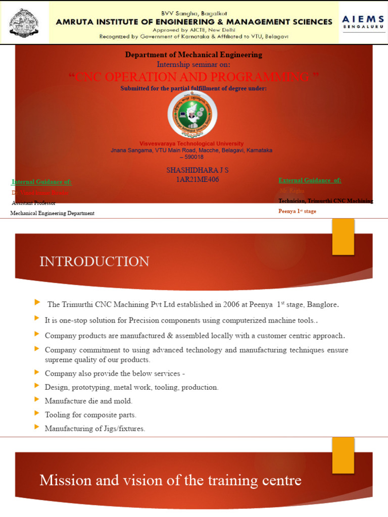 Shashi Internship | PDF | Numerical Control | Machines