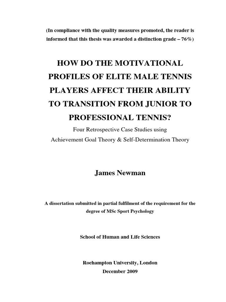 MSc Dissertation How Motivational Profil | PDF | Motivational | Motivation