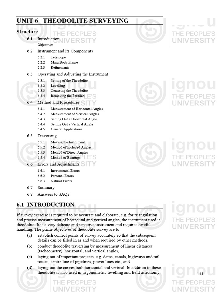Theodolite Surveying Guide | PDF | Surveying | Optics