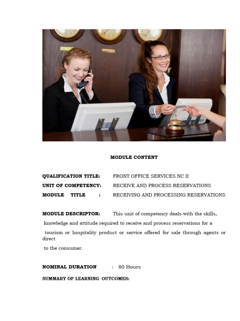 Core 1 Receive and Process Reservation | PDF | Hotel | Recreational Vehicle