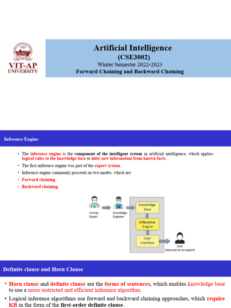 Forward and Backward Chaining | PDF | Inference | Logic Forward and Backward Chaining | PDF | Inference | Logic