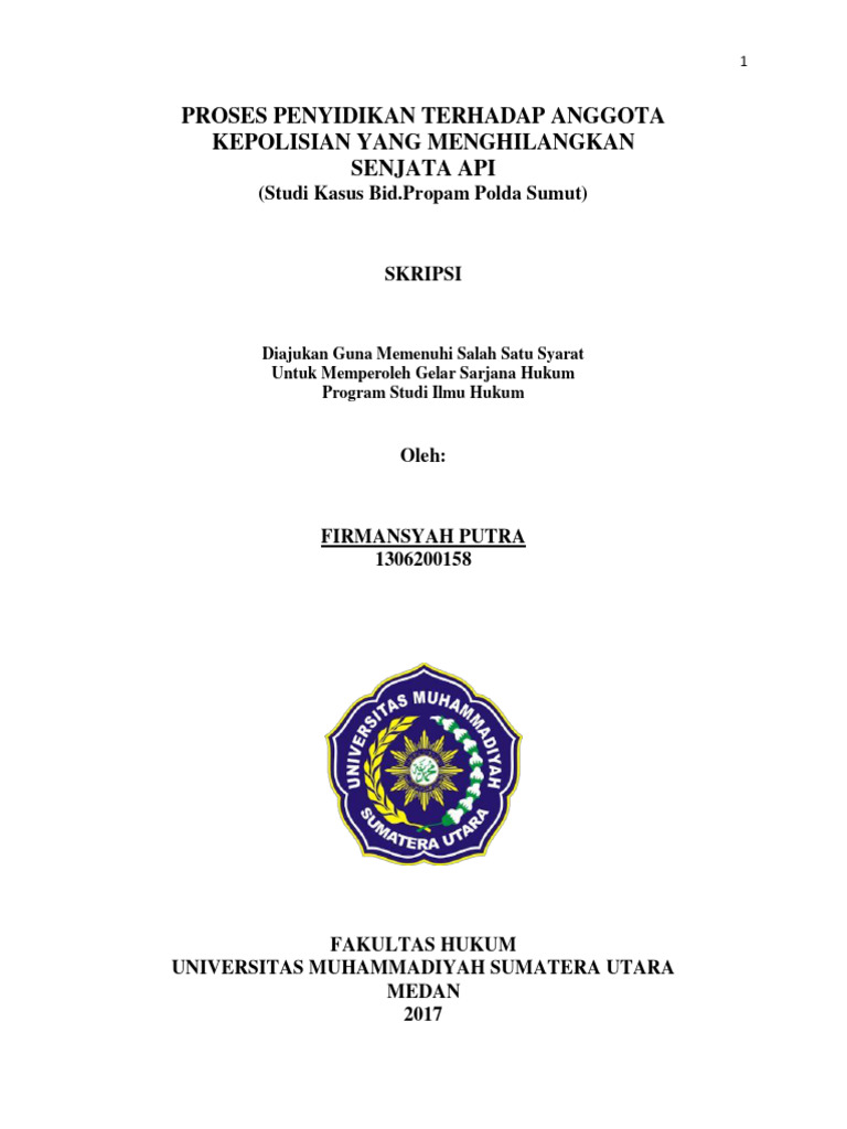 Penyidikan Anggota Polisi Hilangkan Senjata | PDF | Karier ...