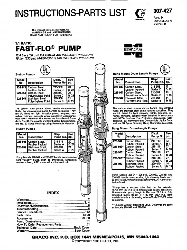 Graco | Download Free PDF | Valve | Pump