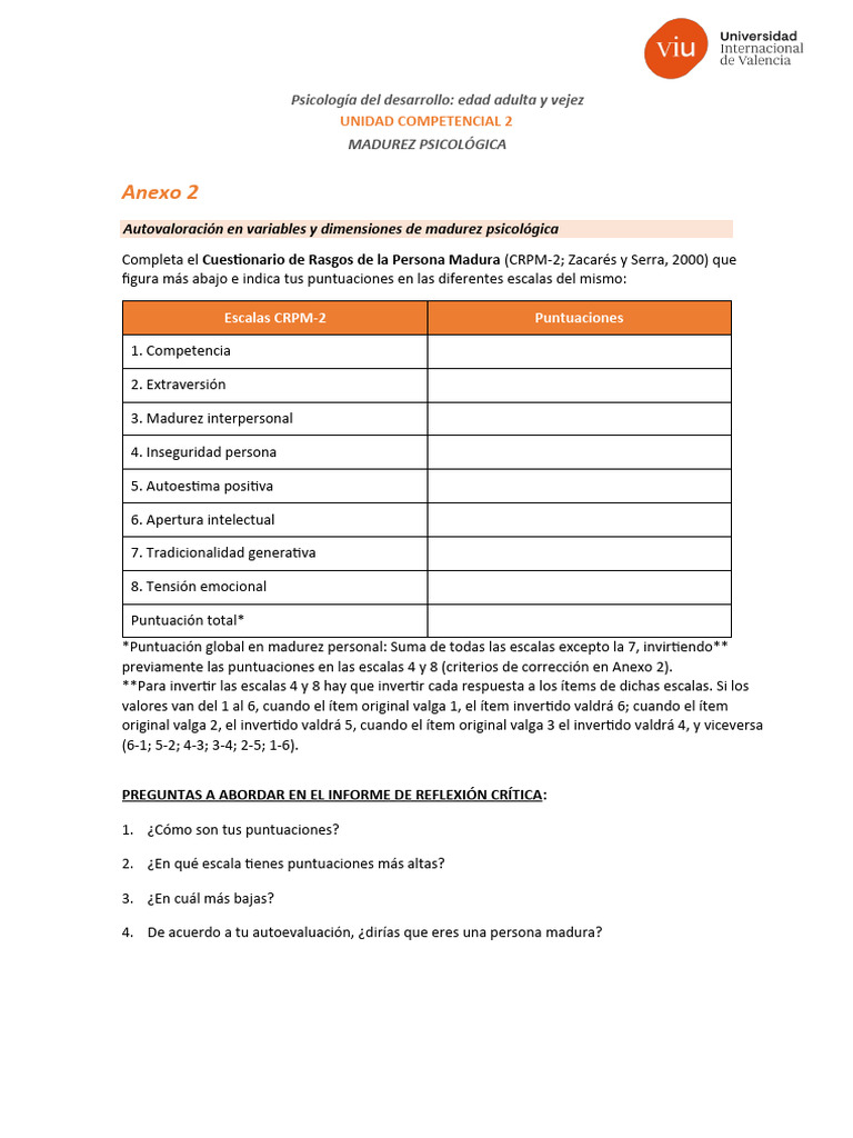 Anexo 2 Actividad UC2 | PDF | Autoestima | Las emociones