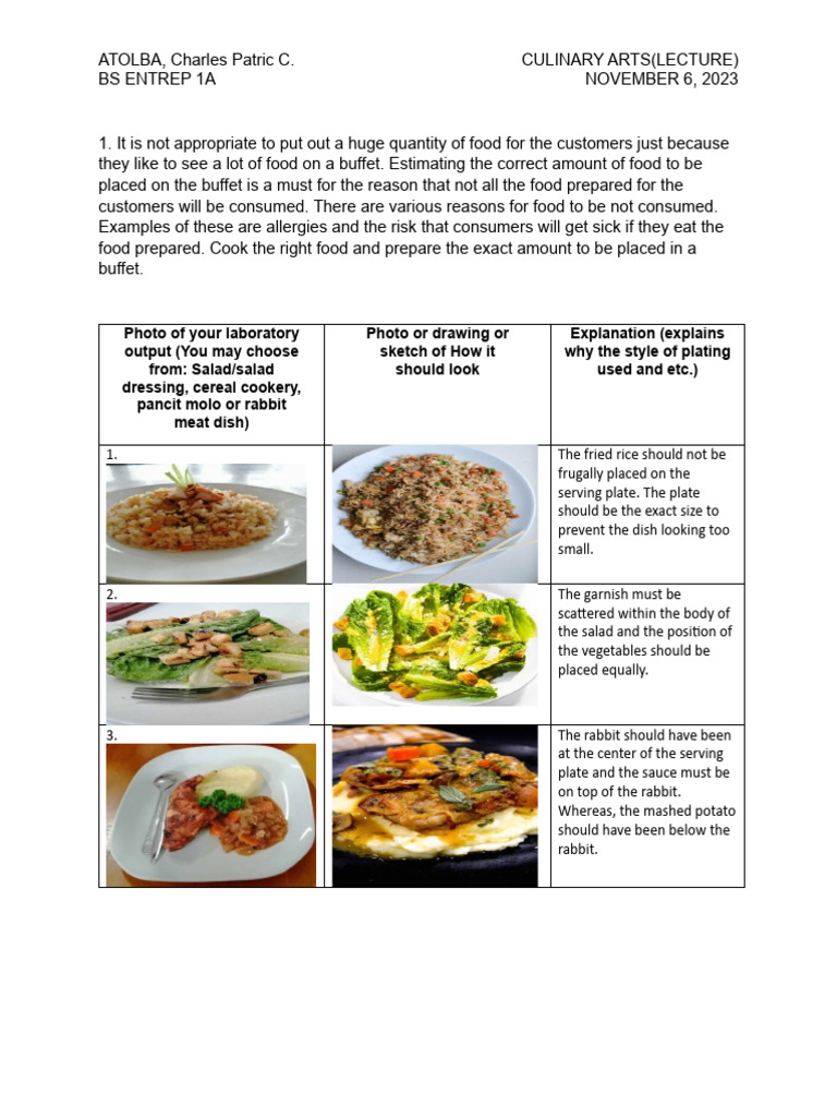 Culinary Arts | PDF | Cooking | Foods