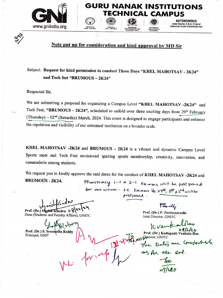Khel Mahotsav & Brumous - 2K24 | PDF