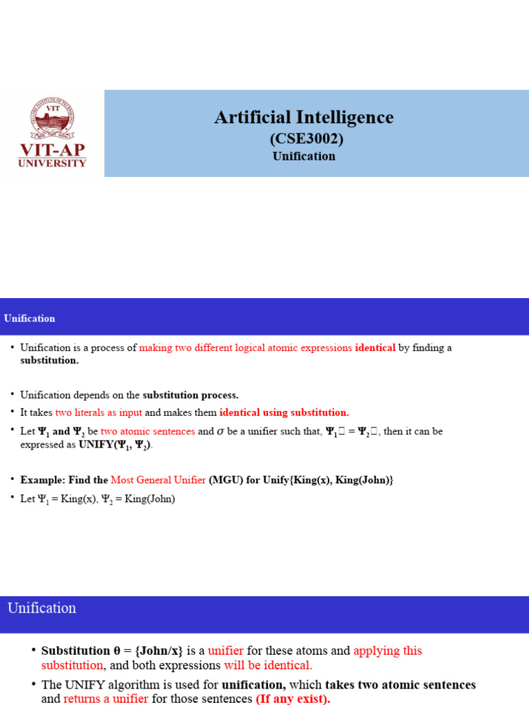 Unification | PDF | Formalism (Deductive) | Applied Mathematics