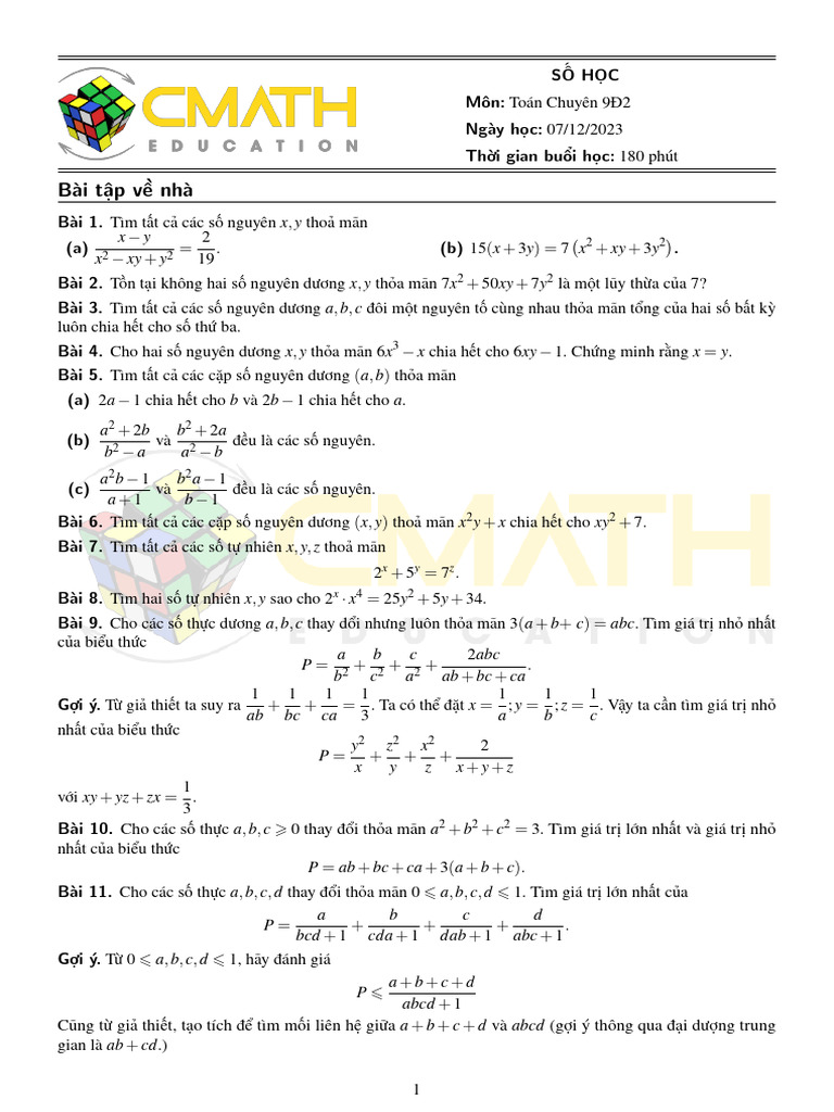 (L9 É223) 2023 12 07 BTVN | PDF