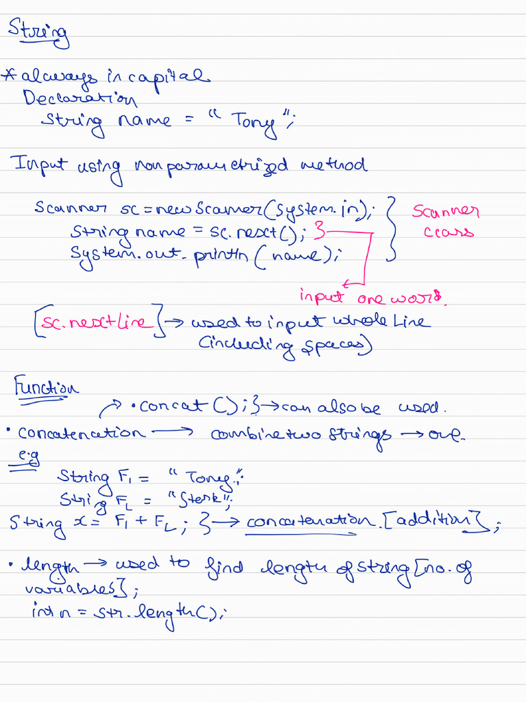 String Handwritten Notes - 240114 - 174418 | PDF