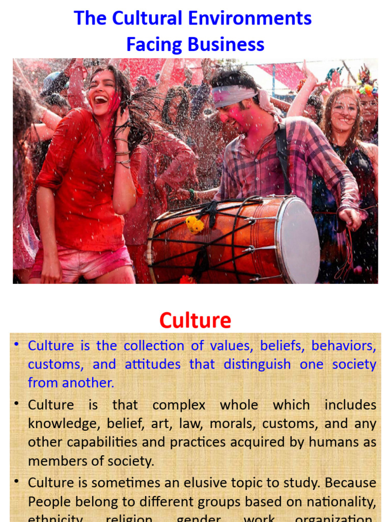 The Cultural Environments Facing Business | PDF | Motivation | Motivational
