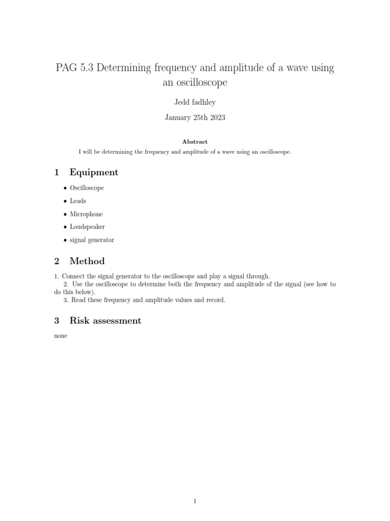 Pag 5 3 Determining Freq and Amplitude of Wav (1) | PDF Pag 5 3 Determining Freq and Amplitude of Wav (1) | PDF