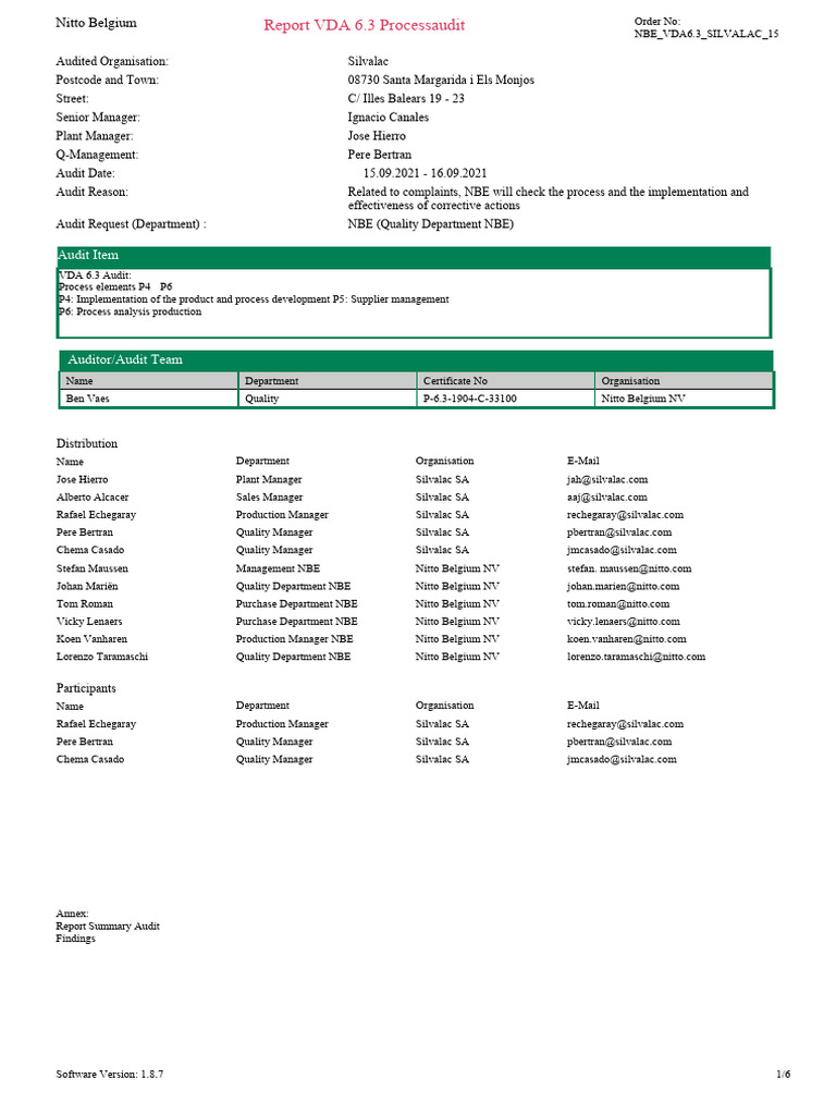 VDA | PDF | Accounting | Business