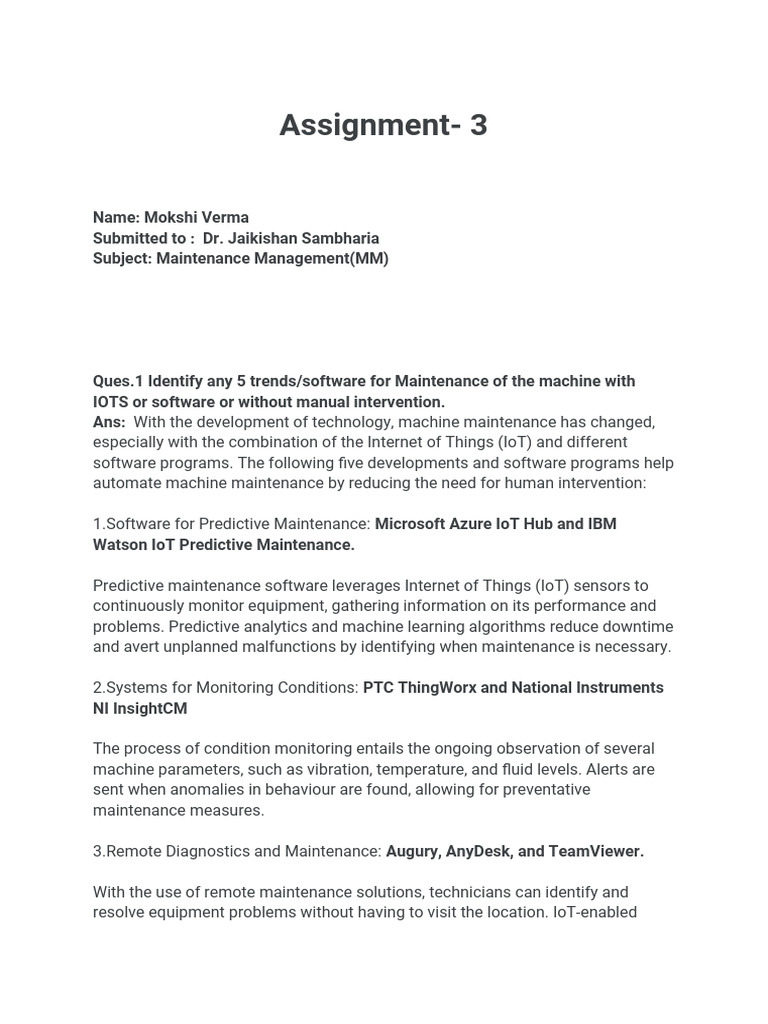 MM Assignment 3rd | PDF | Internet Of Things | Computing