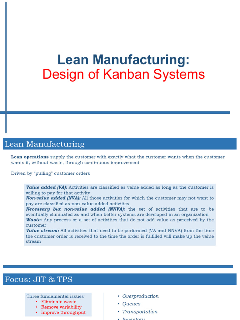 Lecture System | Download Free PDF | Lean Manufacturing | Supply Chain ...