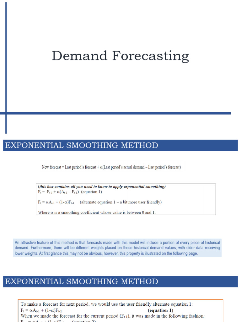 Lecture 11 Pdf Forecasting Applied Statistics