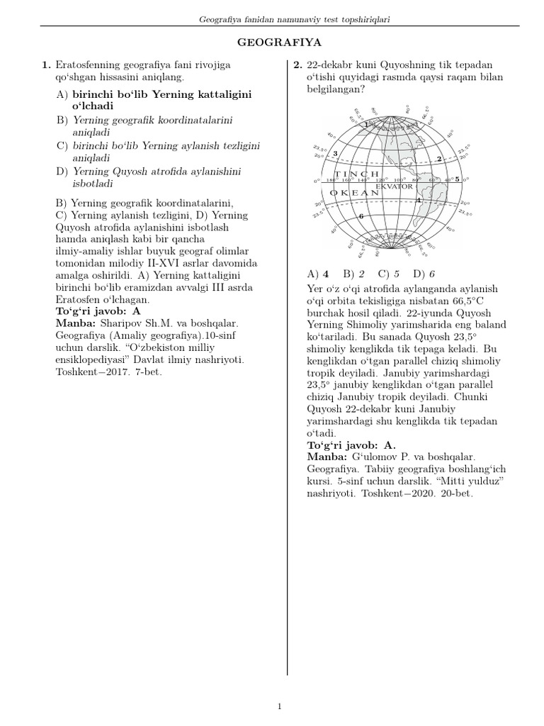Geografiya | PDF