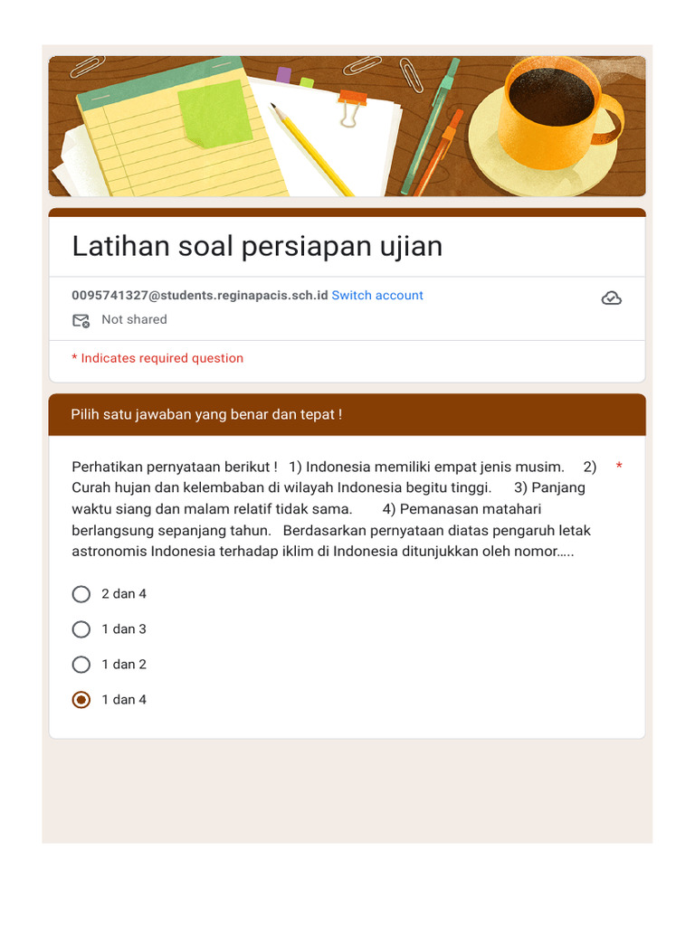 Latihan Soal Persiapan Ujian 2 | PDF