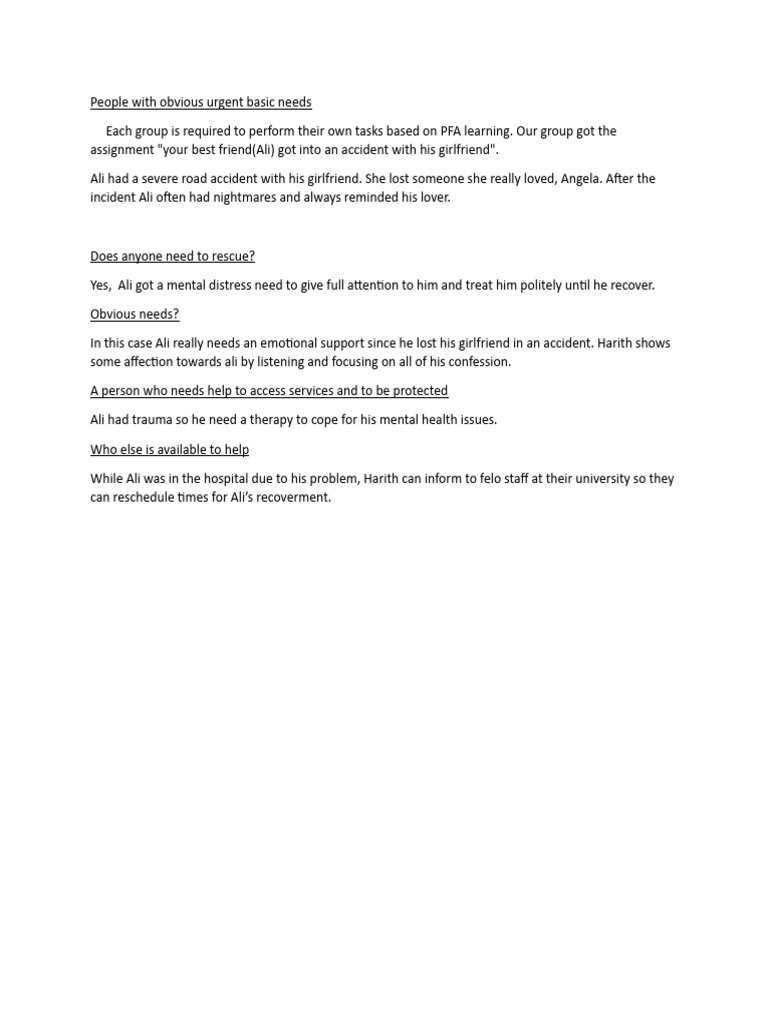People With Obvious Urgent Basic Needs | PDF | Self-Improvement